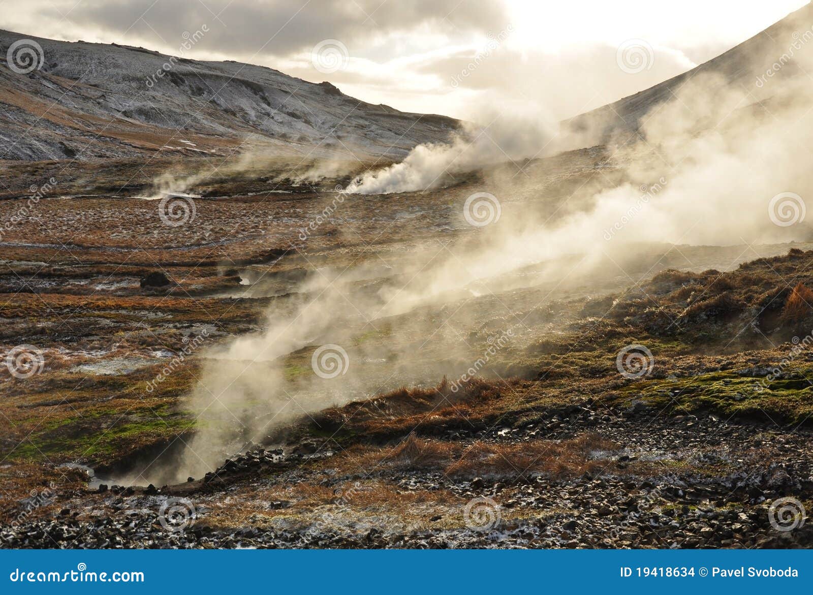 Valley of Small Geysers, Iceland Stock Photo - Image of attraction ...
