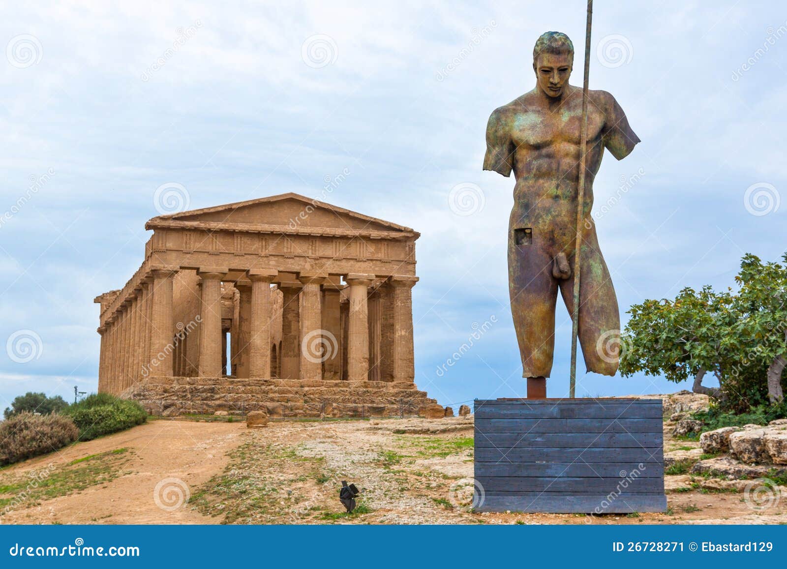 Valley of the Temples Agrigento Stock Image - Image of blue, temple ...