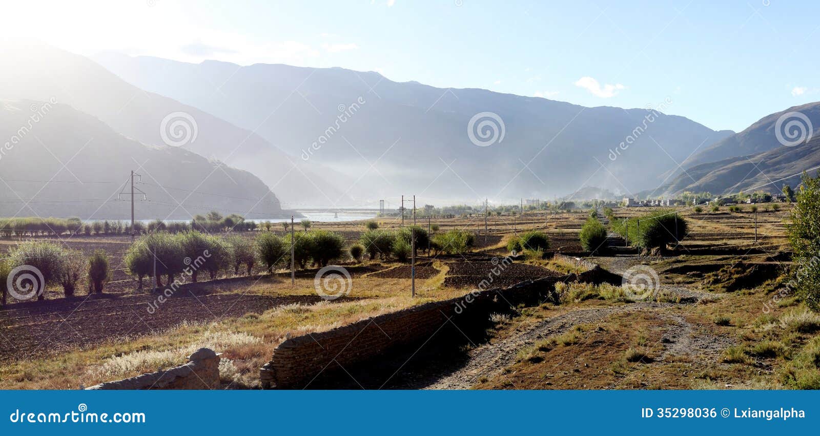 Valley in tibet stock photo. Image of countryside, dust - 35298036