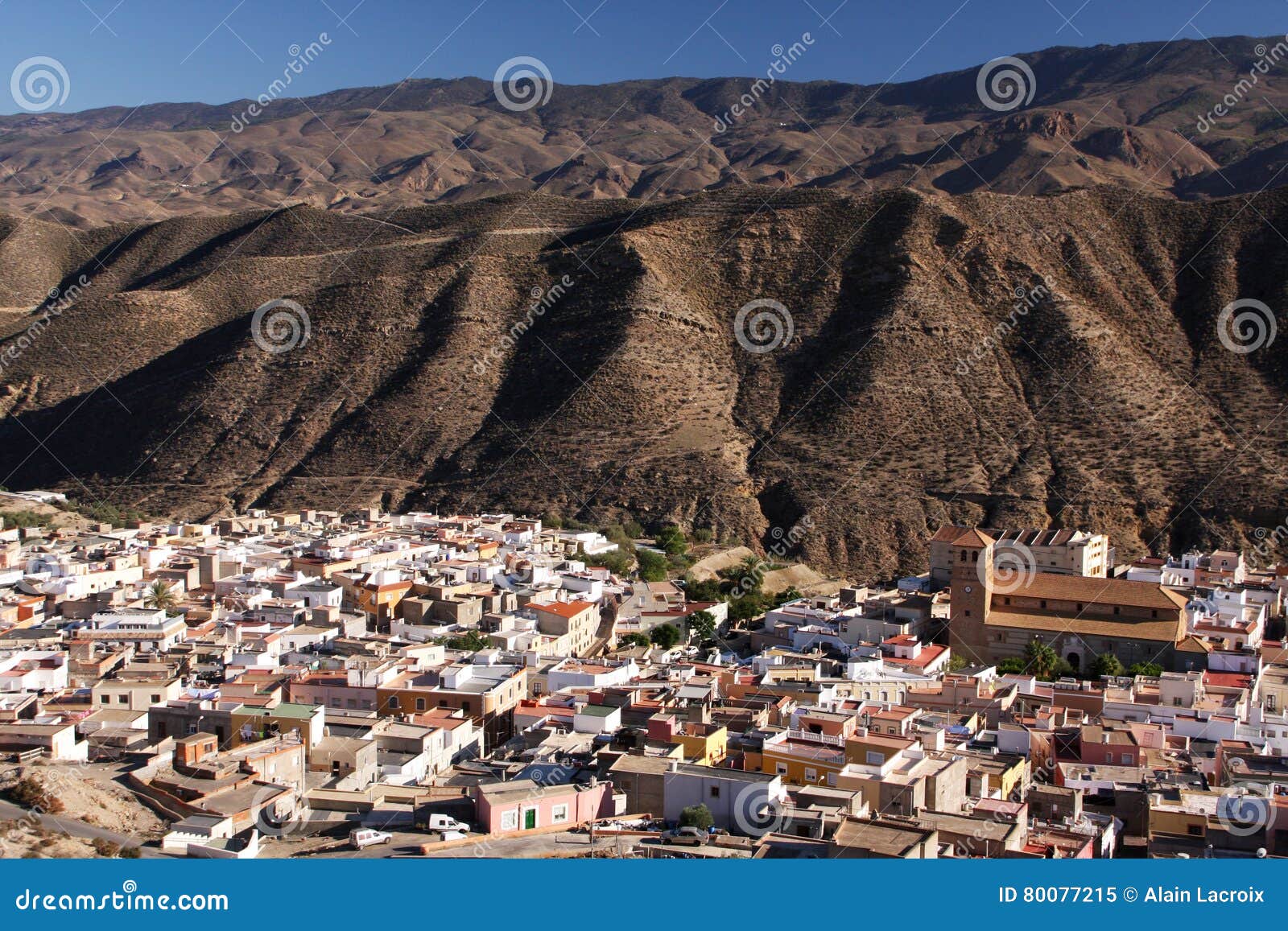 Valley town stock image. Image of buildings, rural, ancient - 80077215