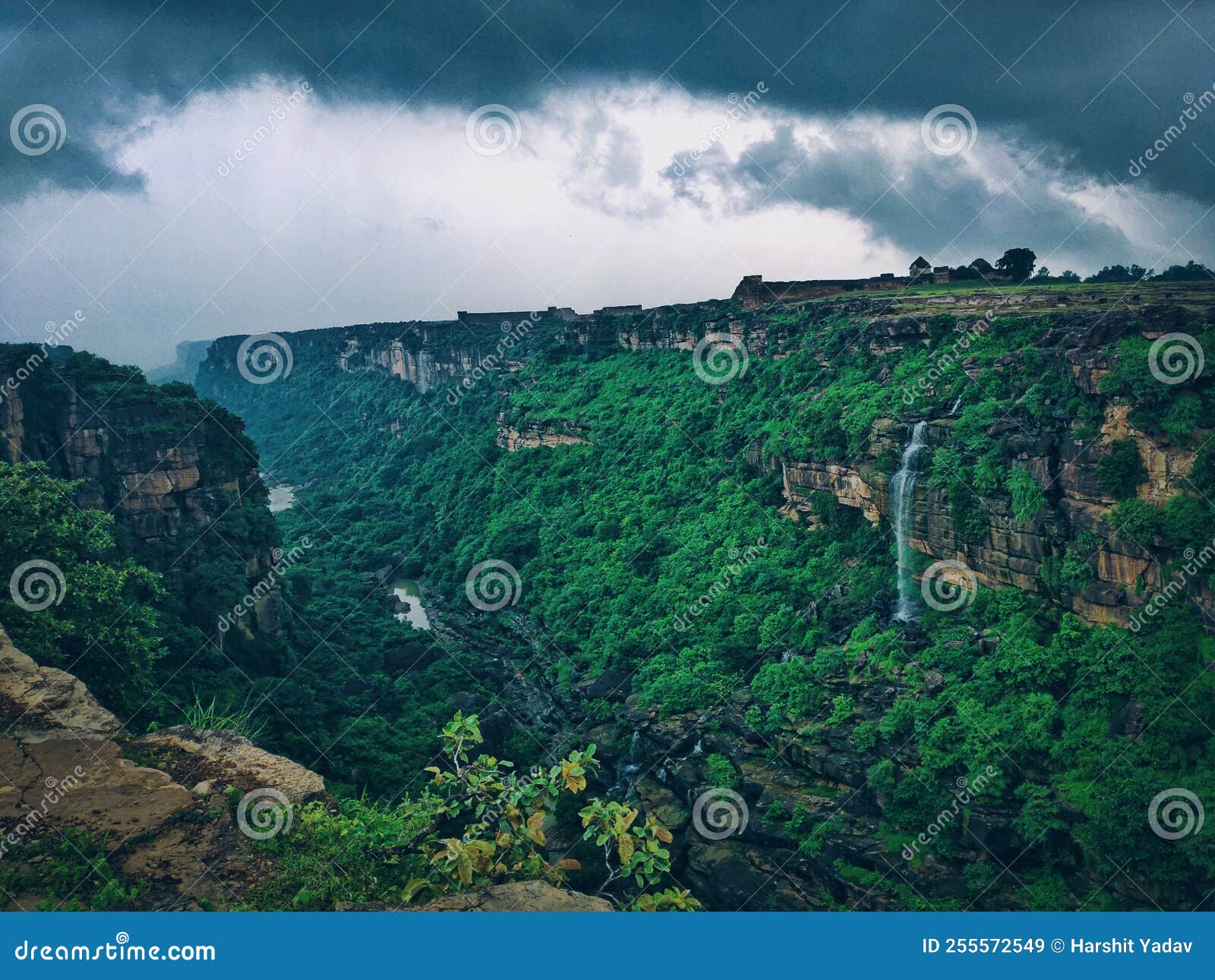 Valley View with Dark Clouds Stock Image - Image of greenville ...