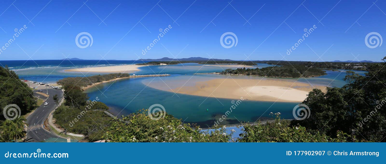 Valley View of Estuary Beach Stock Image - Image of view, beach: 177902907