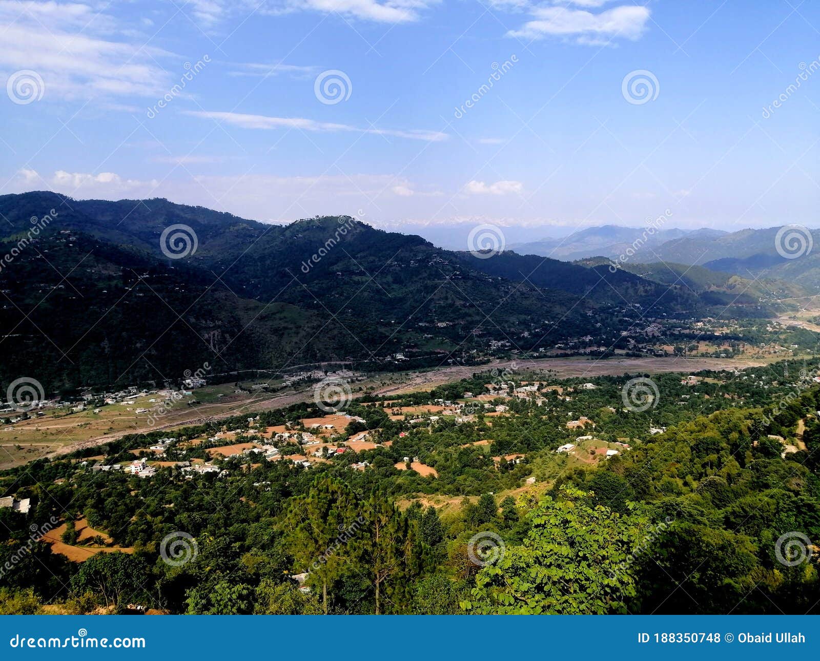 Valley View of Mountain and Landscape in Poonch Stock Photo - Image of ...