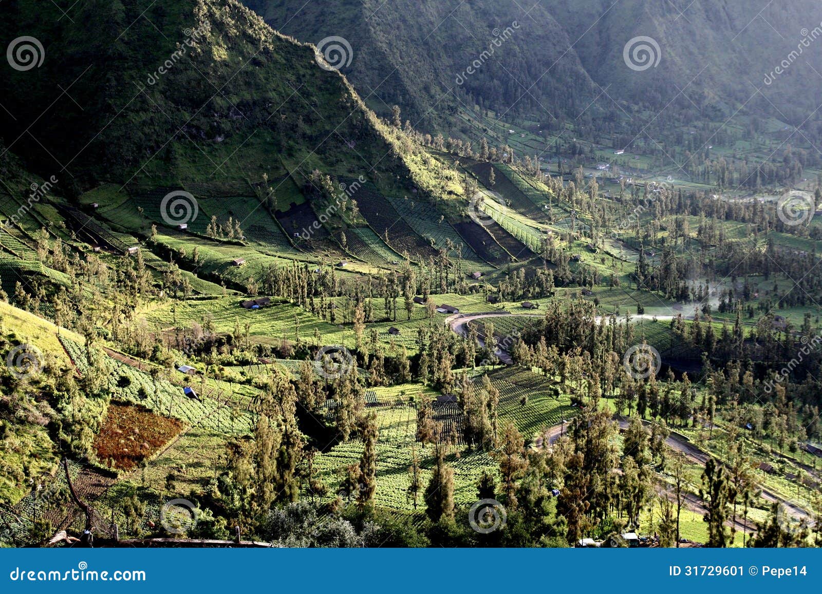 Valley of the volcanoes stock image. Image of field, temple - 31729601