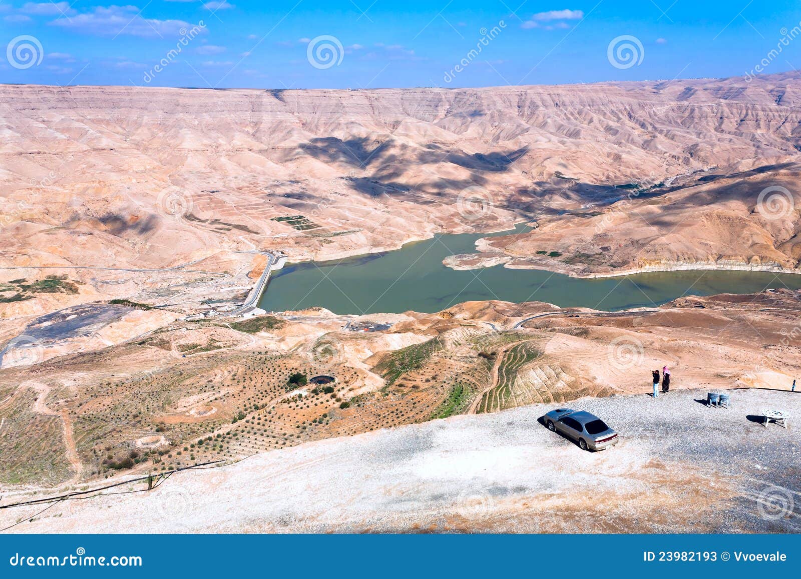 Valley of Wadi Al Mujib River and Dam, Jordan Stock Image - Image of ...