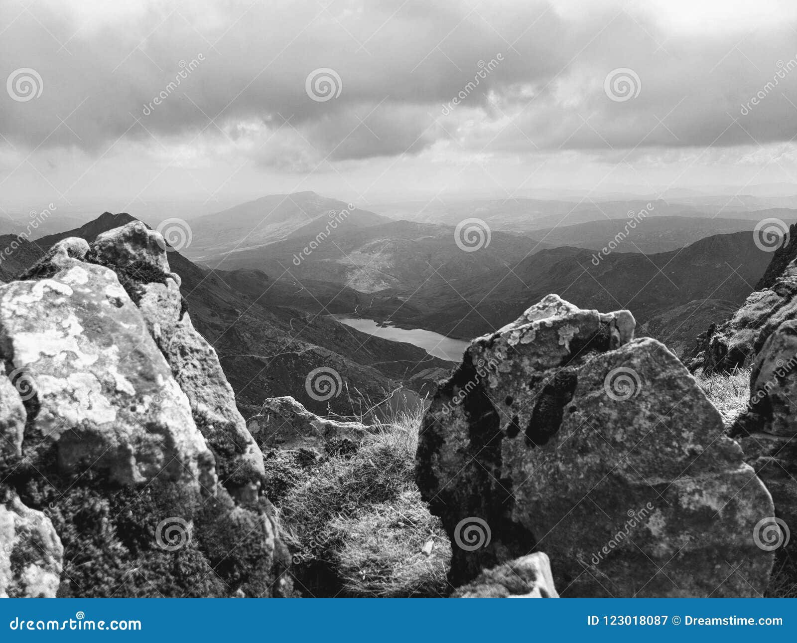 Valleys from Snowdon stock image. Image of valleys, snowdon - 123018087