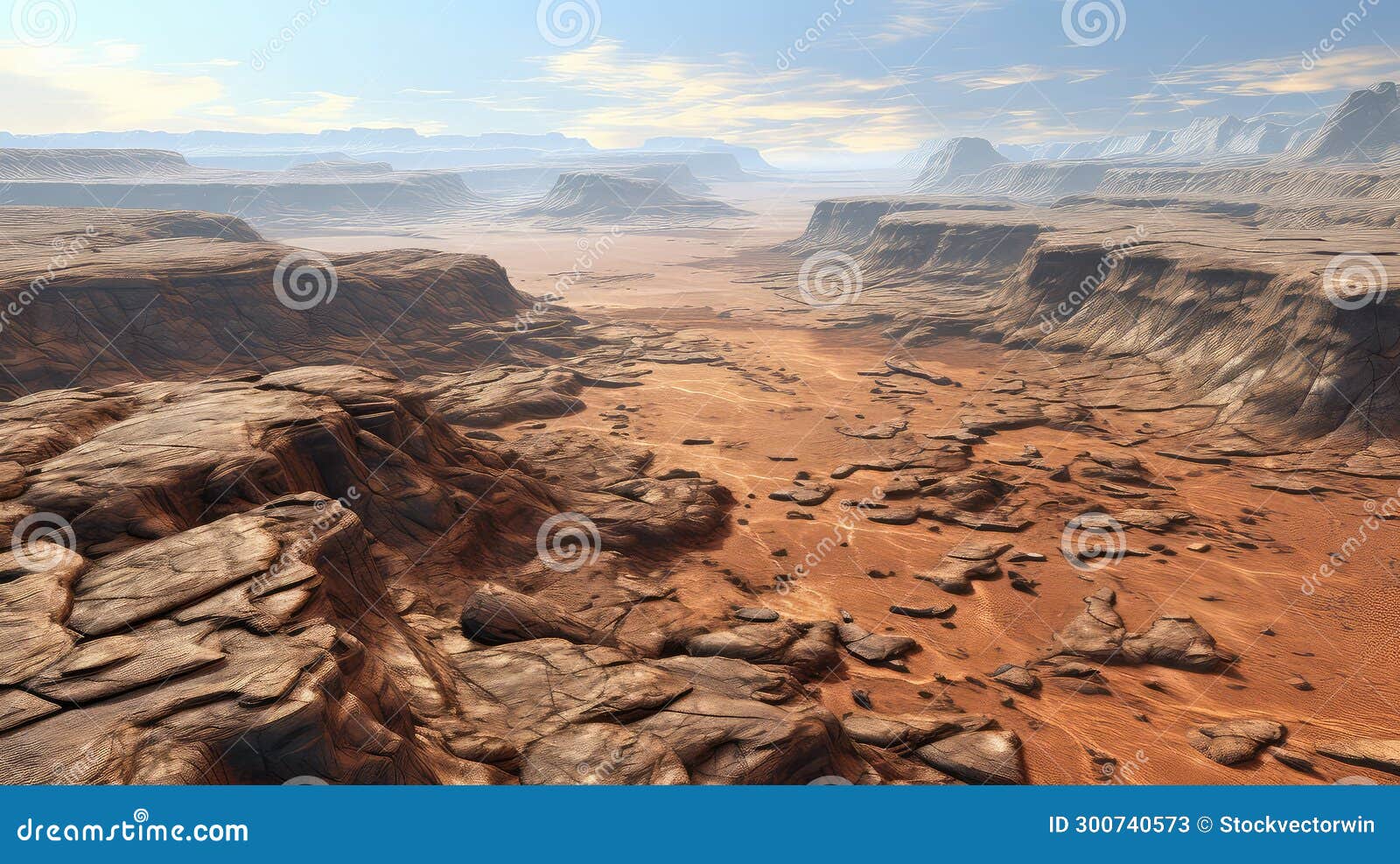 Valleys Tectonic Plateau Landscape Royalty-Free Cartoon | CartoonDealer ...
