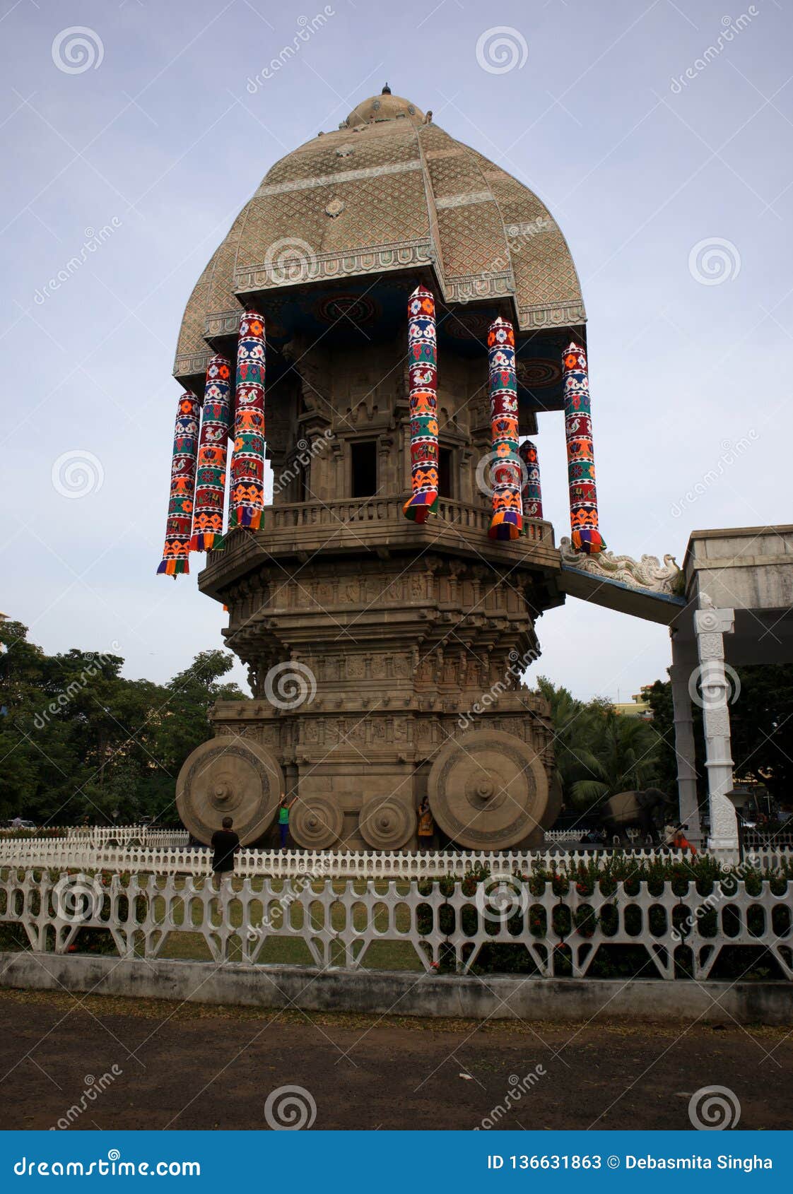 Valluvar Kottam In Chennai India Is Een Blokkenwagen Gevormd Gedenkteken Gewijd Aan De Tamil