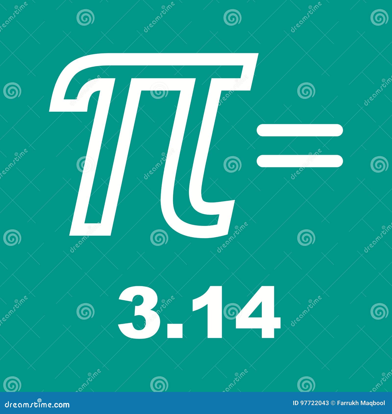 Valor del pi ilustración del vector. Ilustración de ciencia - 97722043