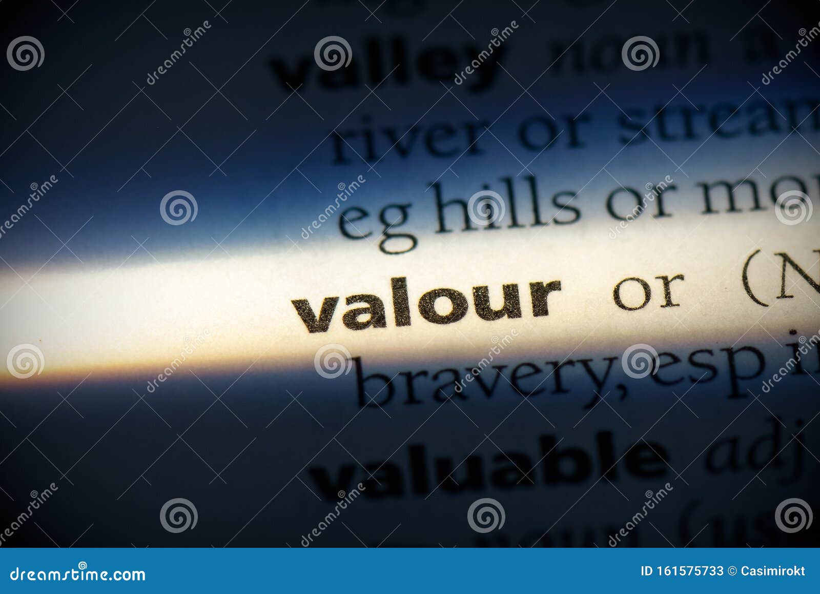 Valour stock image. Image of writing, dictionary, info - 161575733