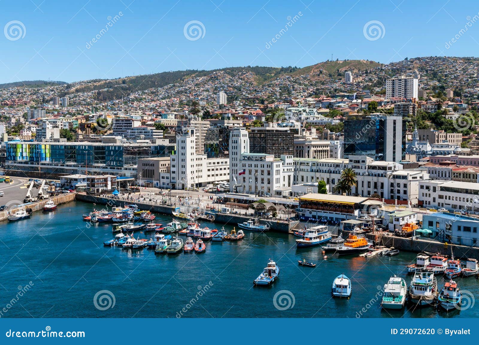 Valparaiso, Chili photo stock. Image du port, bateaux - 29072620