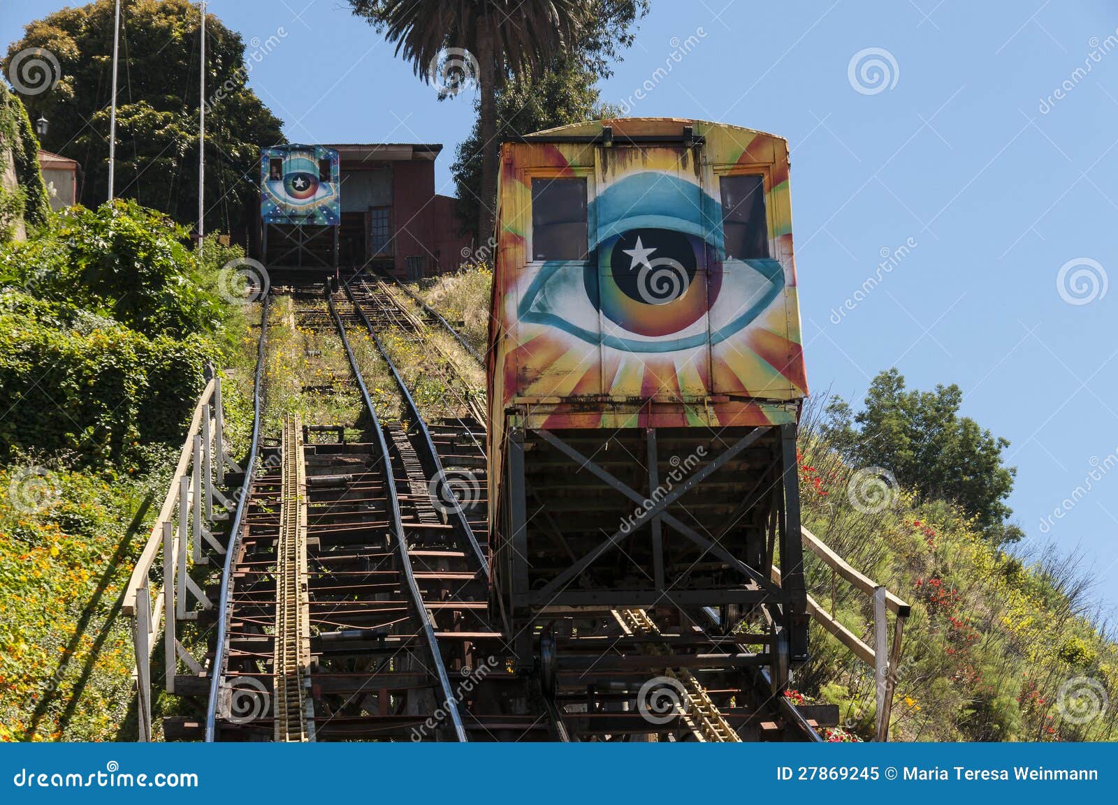 Valparaiso - Inclined Elevator Editorial Image - Image of lift ...