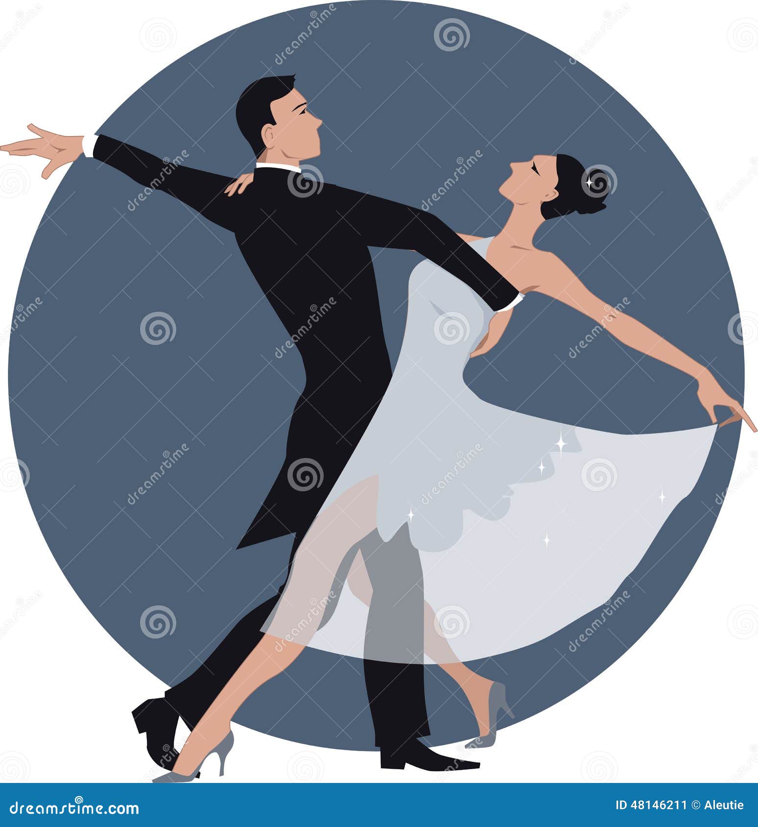 Valsa da dança dos pares ilustração do vetor. Ilustração de vetor ...