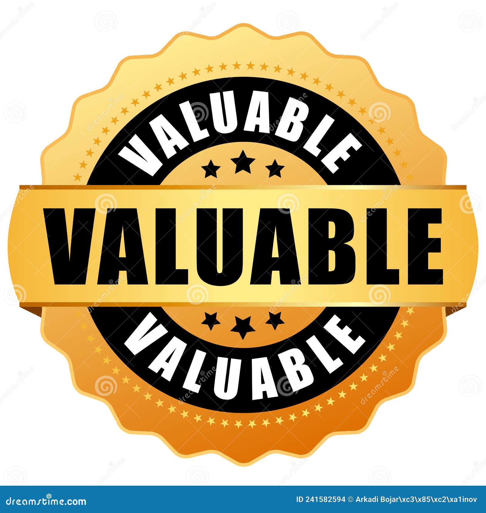 Valuable Gold Color Stone Simplicity Of Execution Cartoon Vector ...