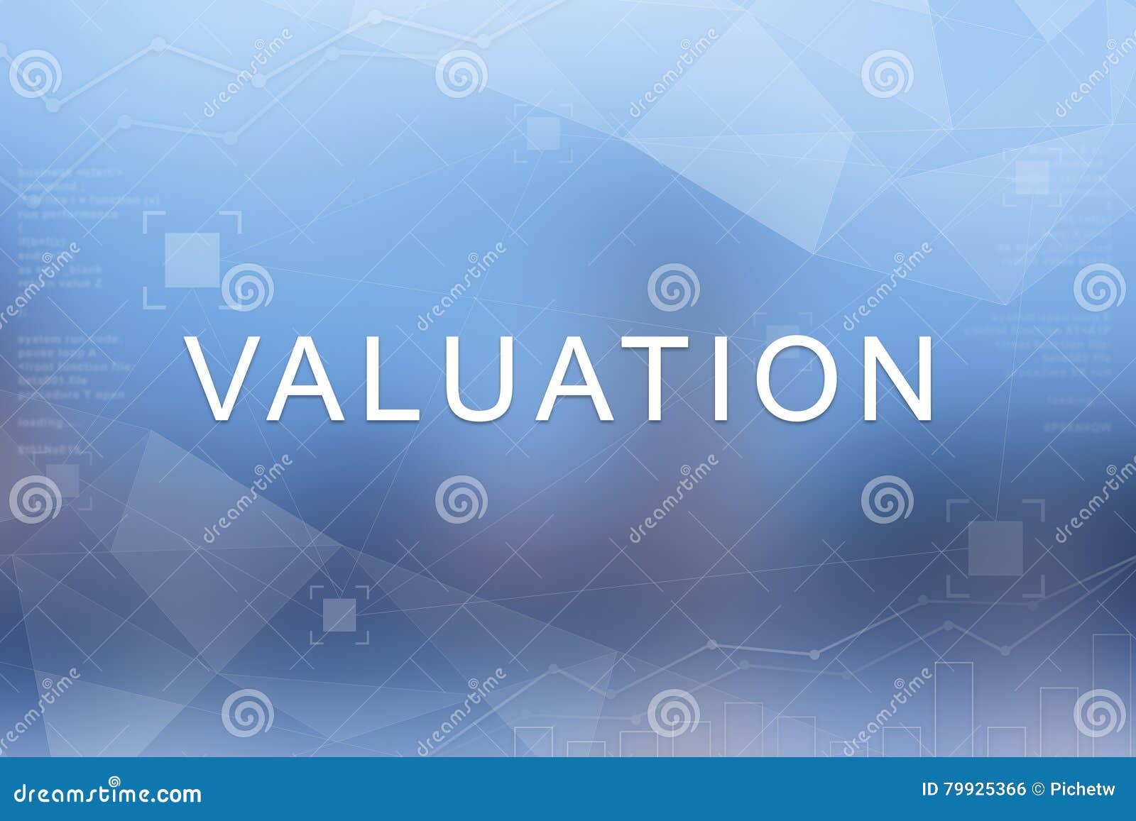 Valuation Word On Blurred And Polygon Background Stock Photography ...