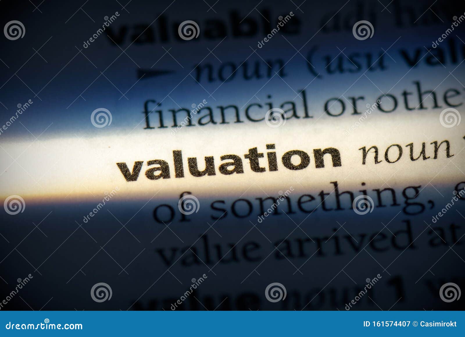 Valuation stock image. Image of close, dictionary, education - 161574407