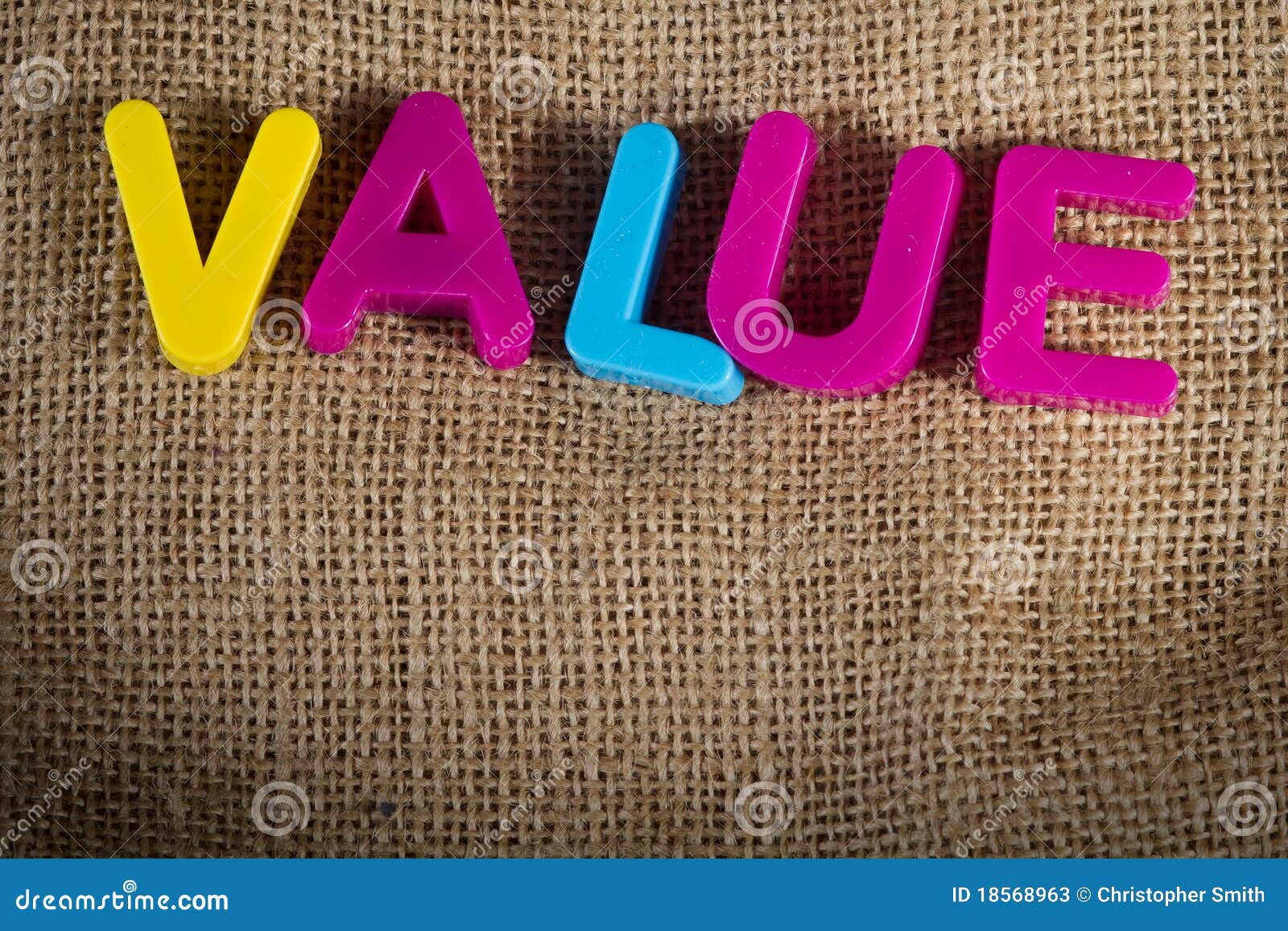 Value stock image. Image of text, single, macro, word - 18568963