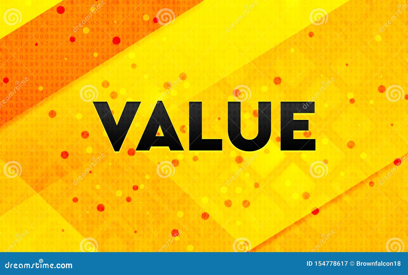 Value Abstract Digital Banner Yellow Background Stock Illustration ...