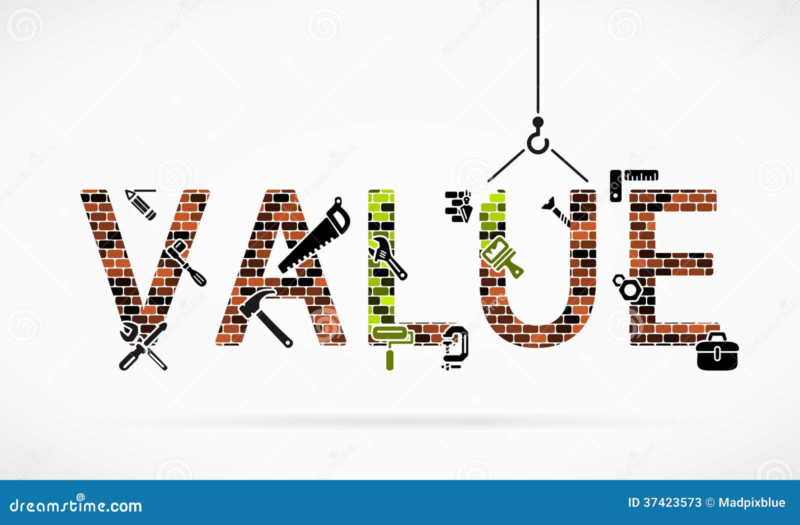 Value stock vector. Illustration of architecture, icons - 37423573