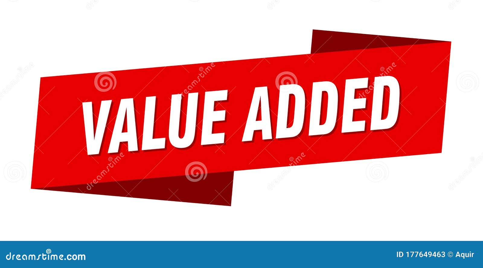 Value Added Banner Template. Value Added Ribbon Label Stock Vector ...
