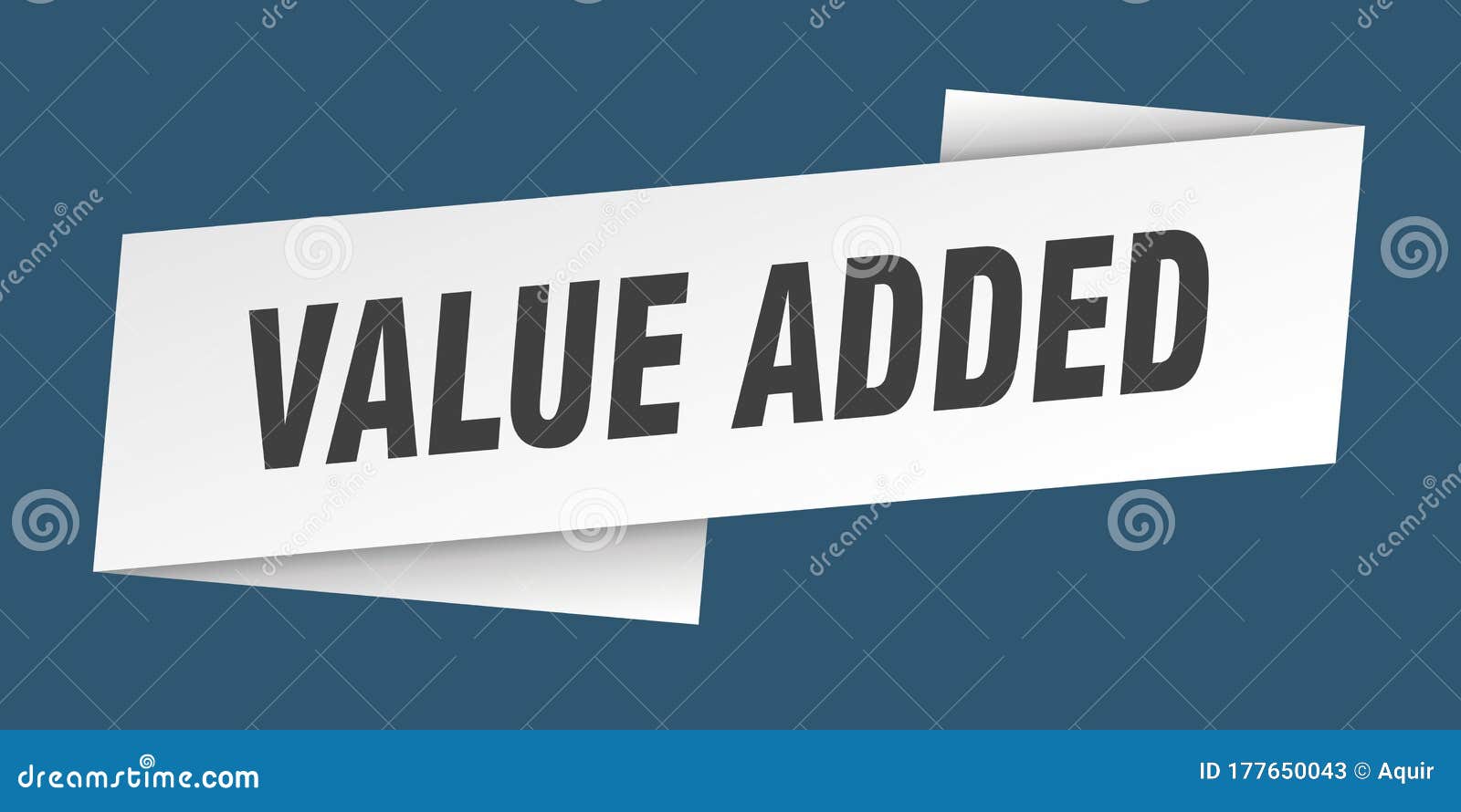 Value Added Banner Template. Value Added Ribbon Label Stock Vector ...