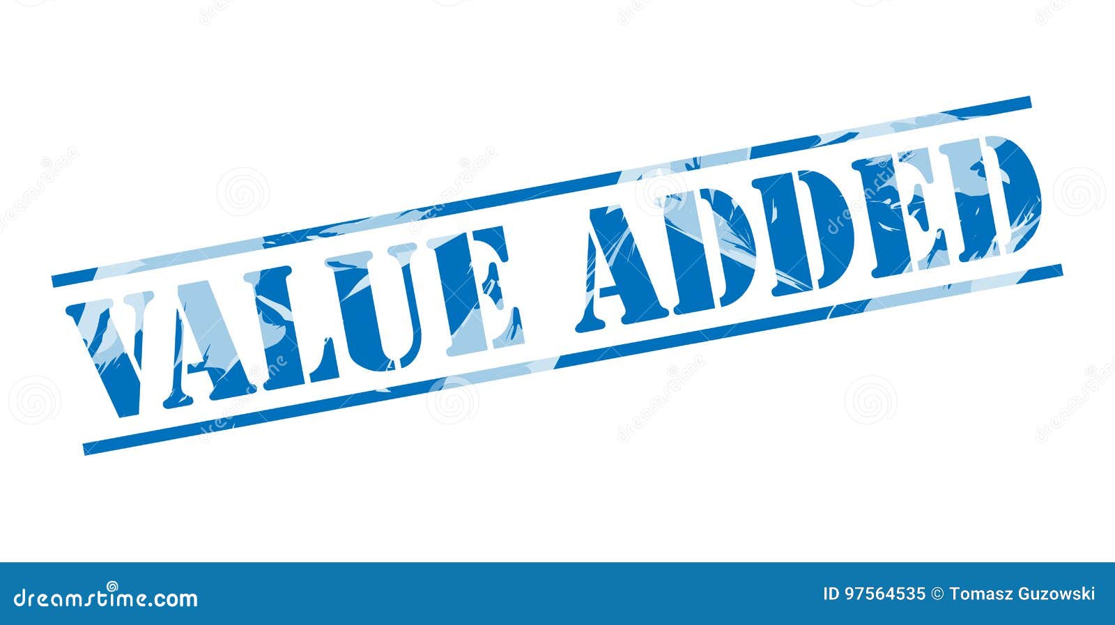 Value added blue stamp stock illustration. Illustration of grungy ...