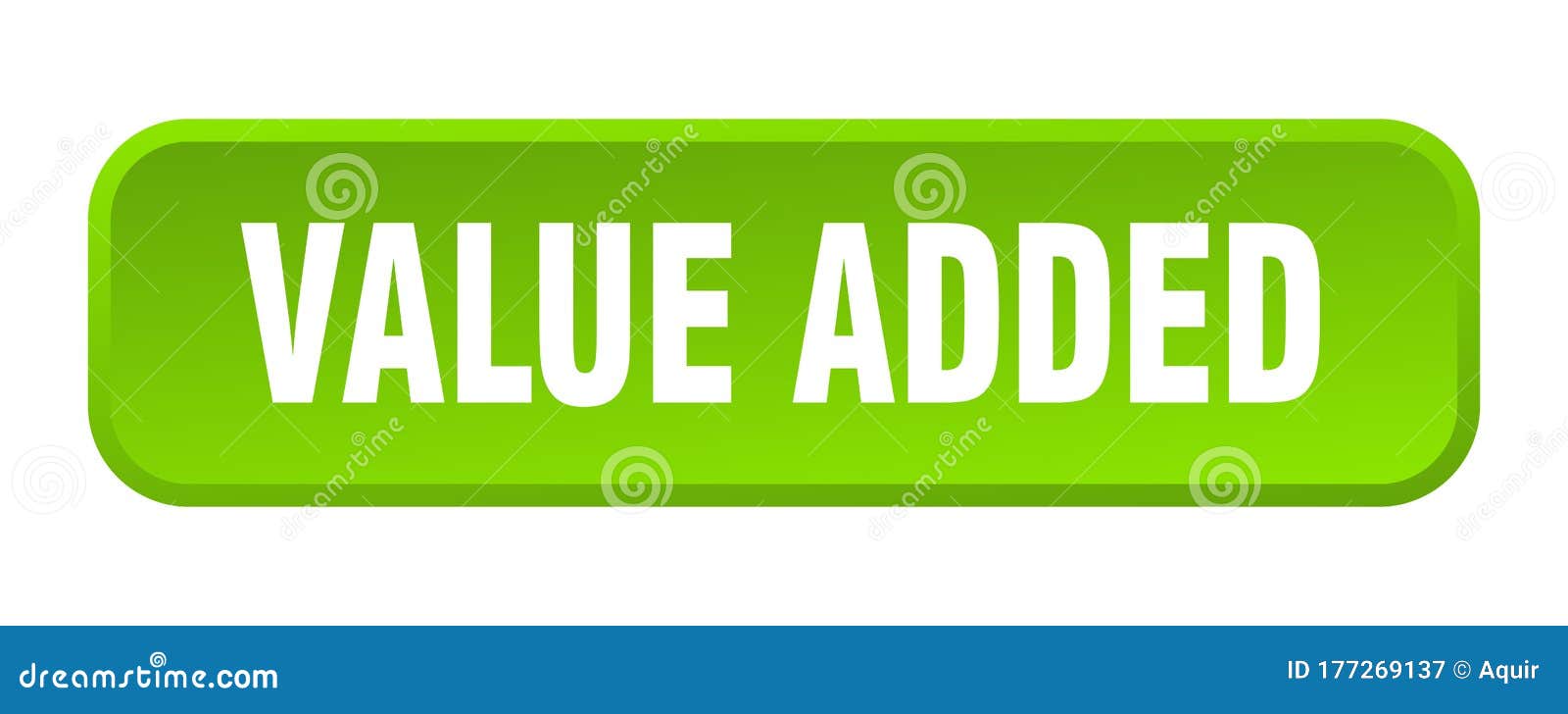 Value Added Button. Value Added Square 3d Push Button Stock Vector ...