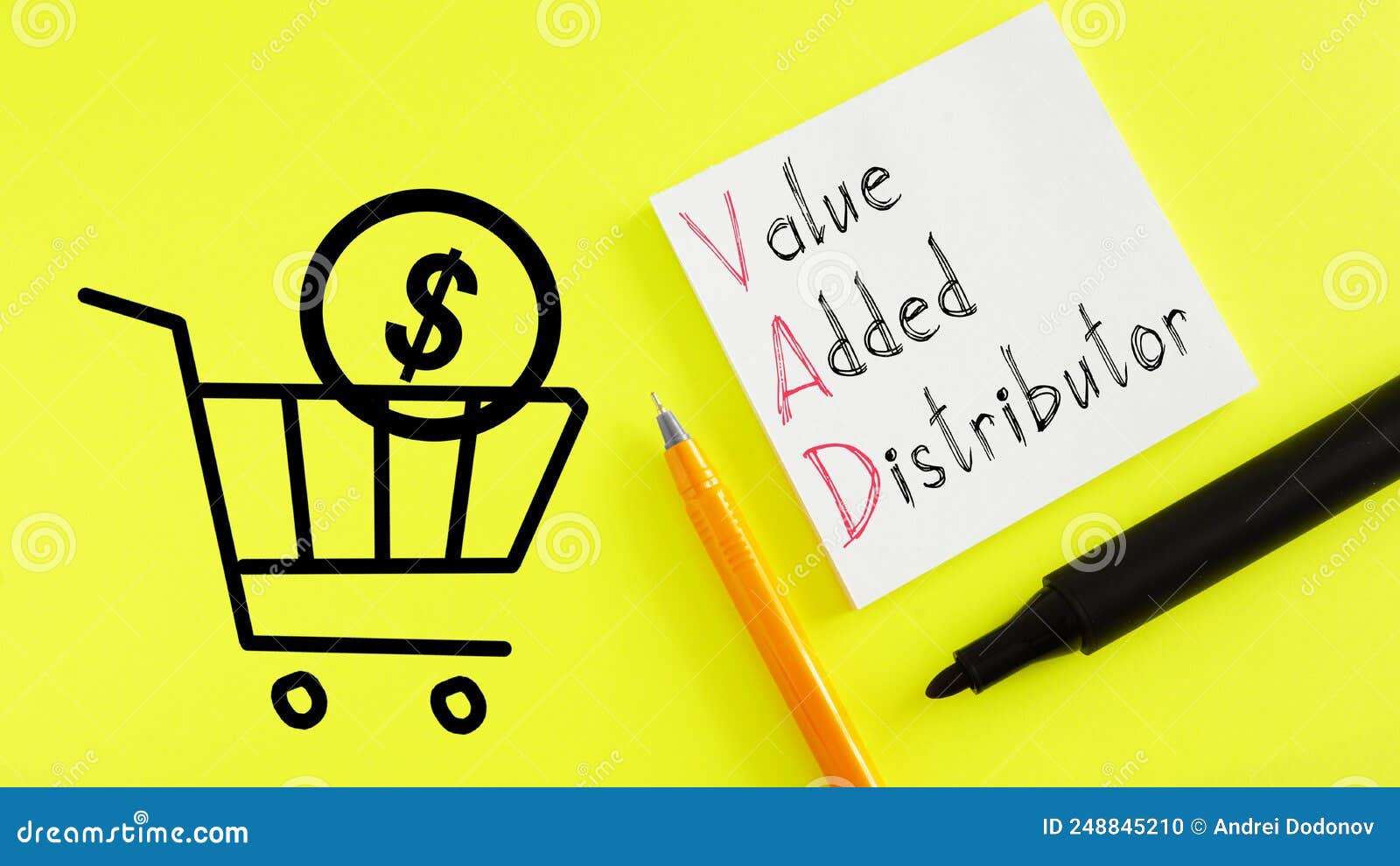 Value Added Distributor VAD is Shown Using the Text Stock Photo - Image ...