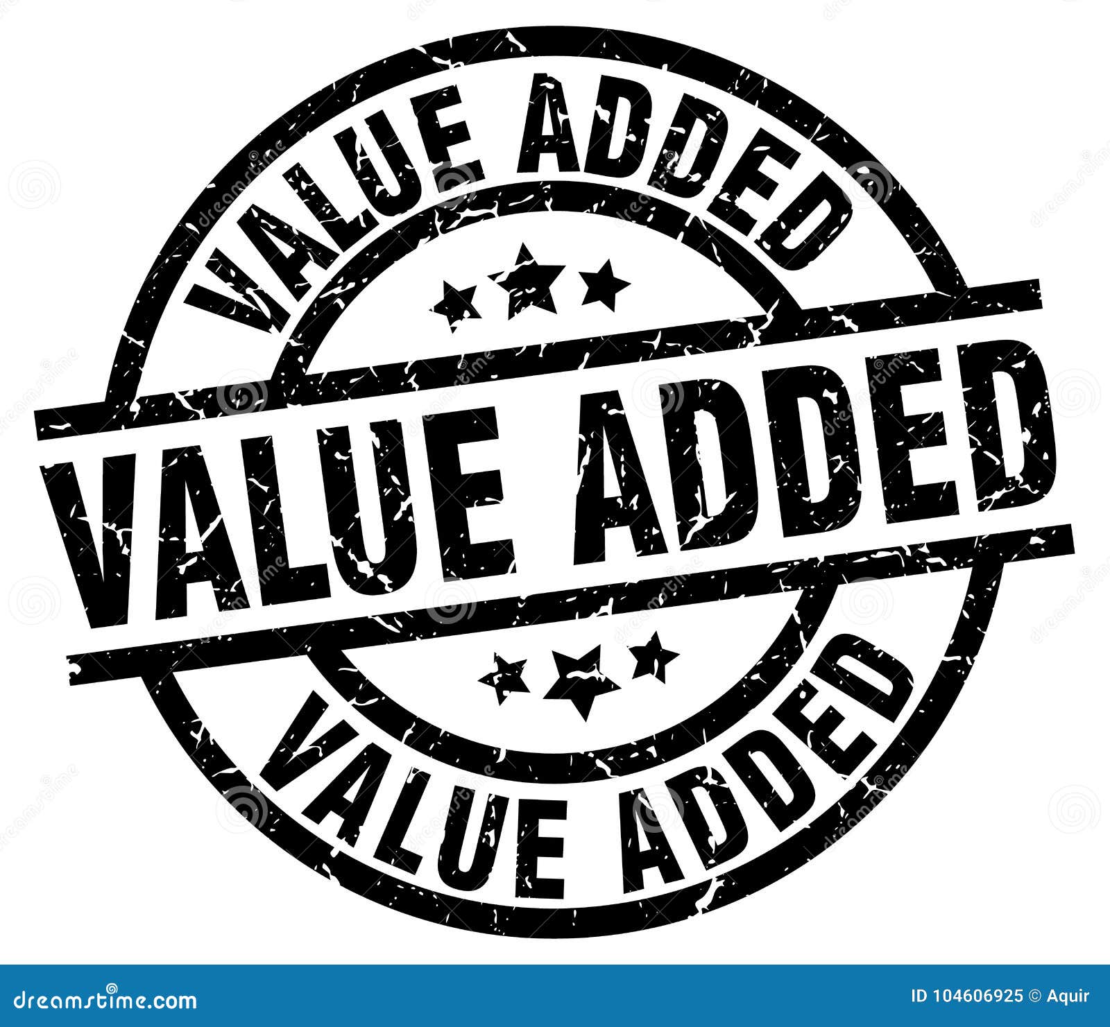 Value added stamp stock vector. Illustration of grungy - 104606925