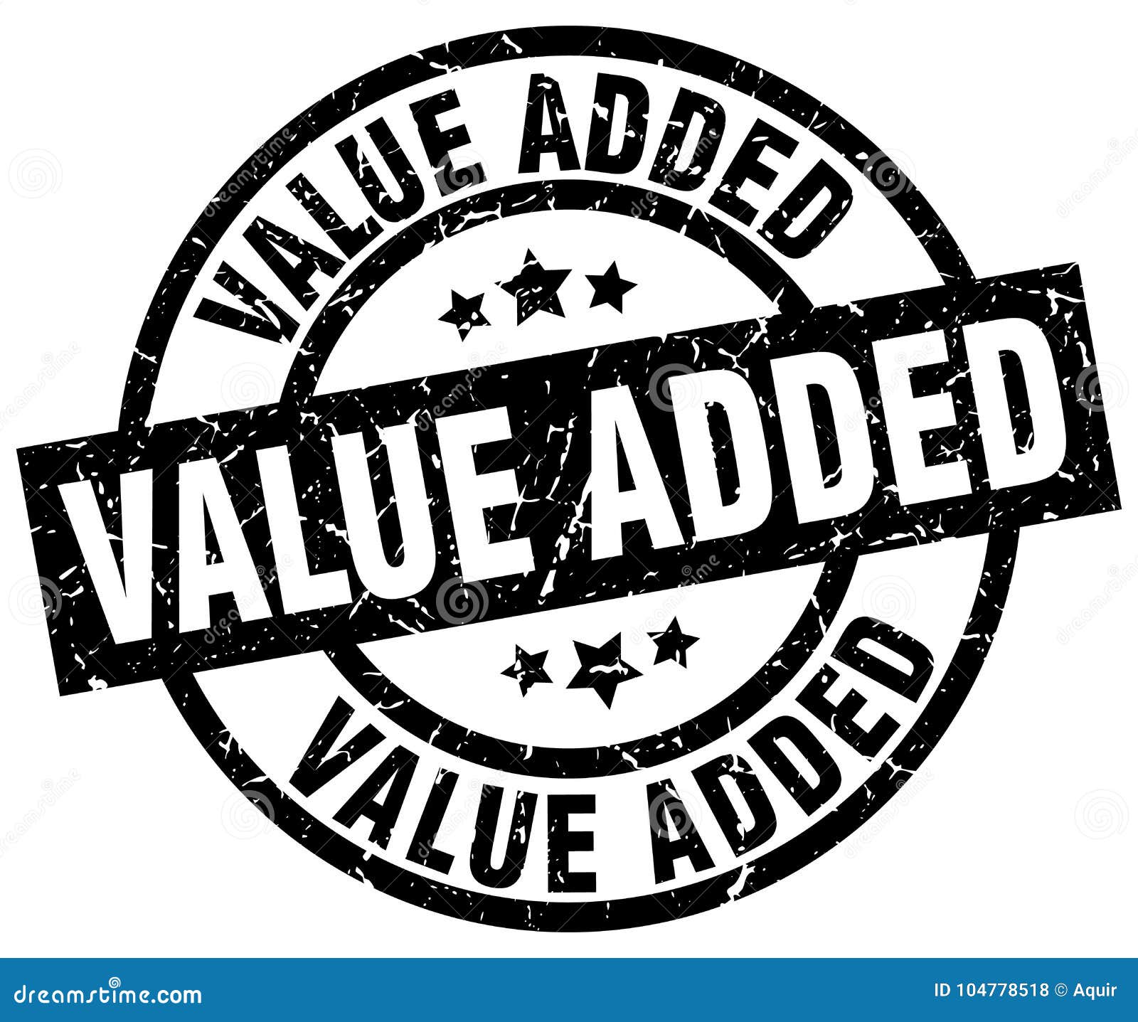 Value added stamp stock vector. Illustration of rubber - 104778518