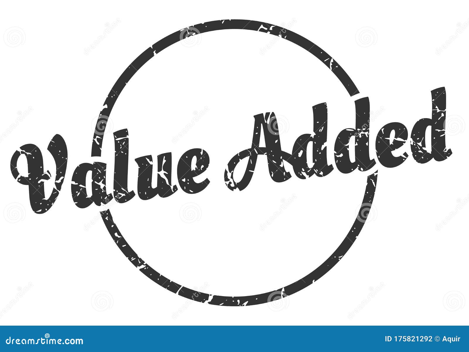 Value Added Sign. Value Added Round Vintage Stamp Stock Vector ...