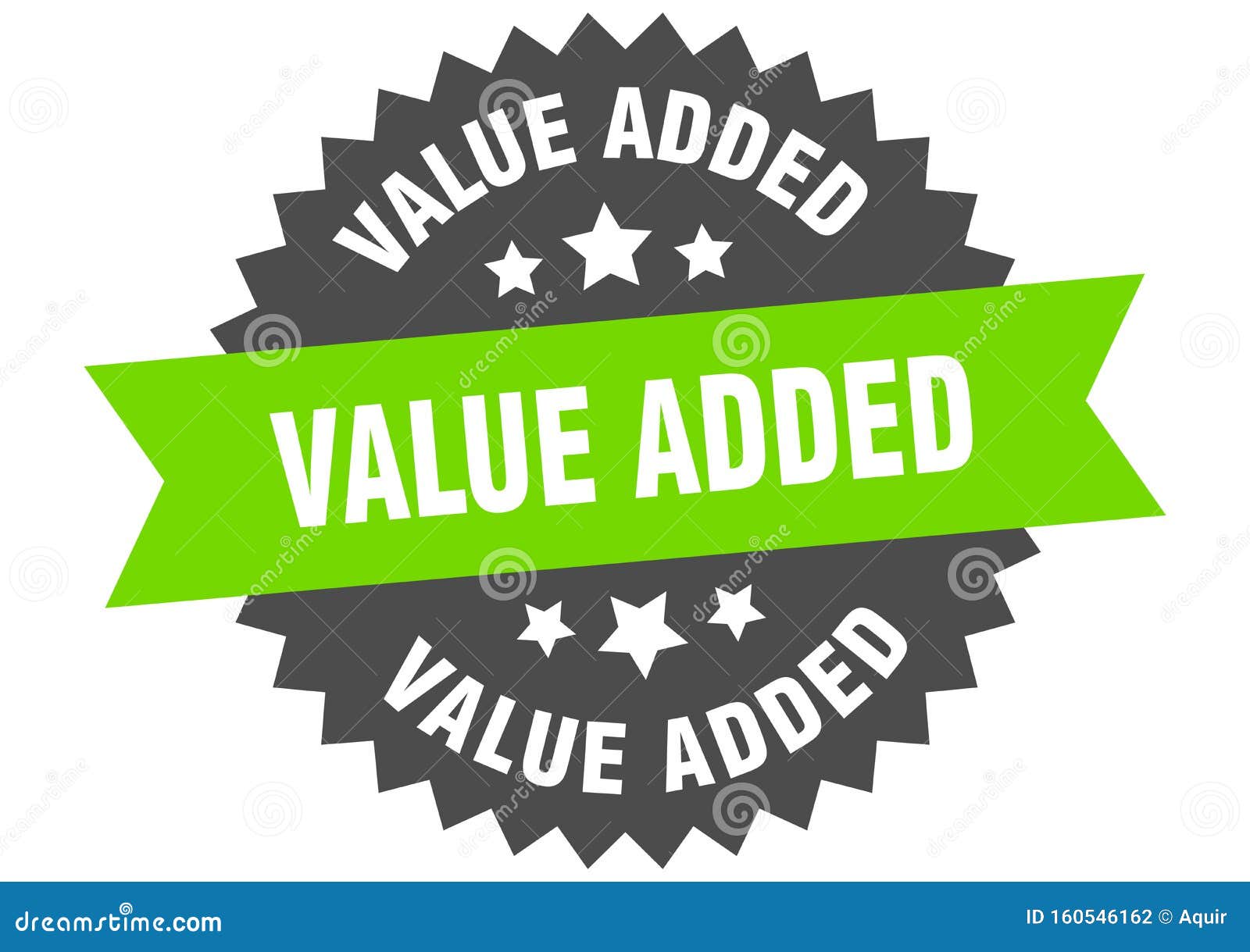 Value added stock vector. Illustration of gray, background - 160546162