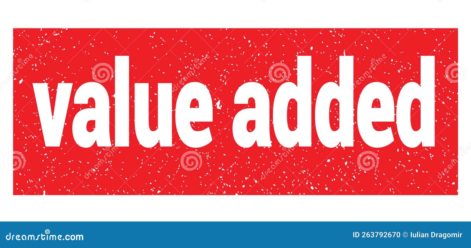 Value Added Text Written on Red Stamp Sign Stock Illustration ...
