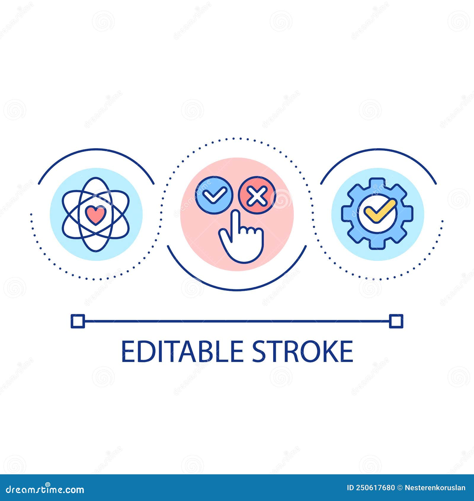 Value Based Decision Making Loop Concept Icon Stock Vector ...
