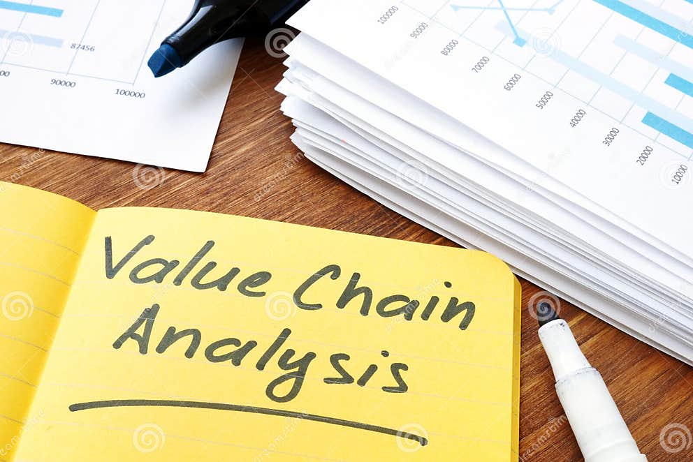 Value Chain Analysis Sign and Stack of Documents Stock Photo - Image of ...