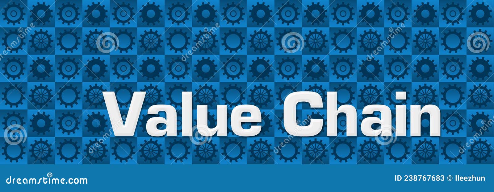 Value Chain Blue Gears Square Texture Stock Illustration - Illustration ...