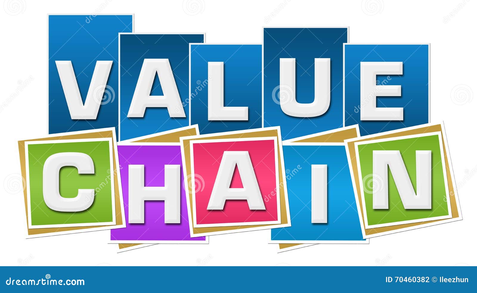 Value Chain Colorful Squares Stripes Stock Illustration - Illustration ...