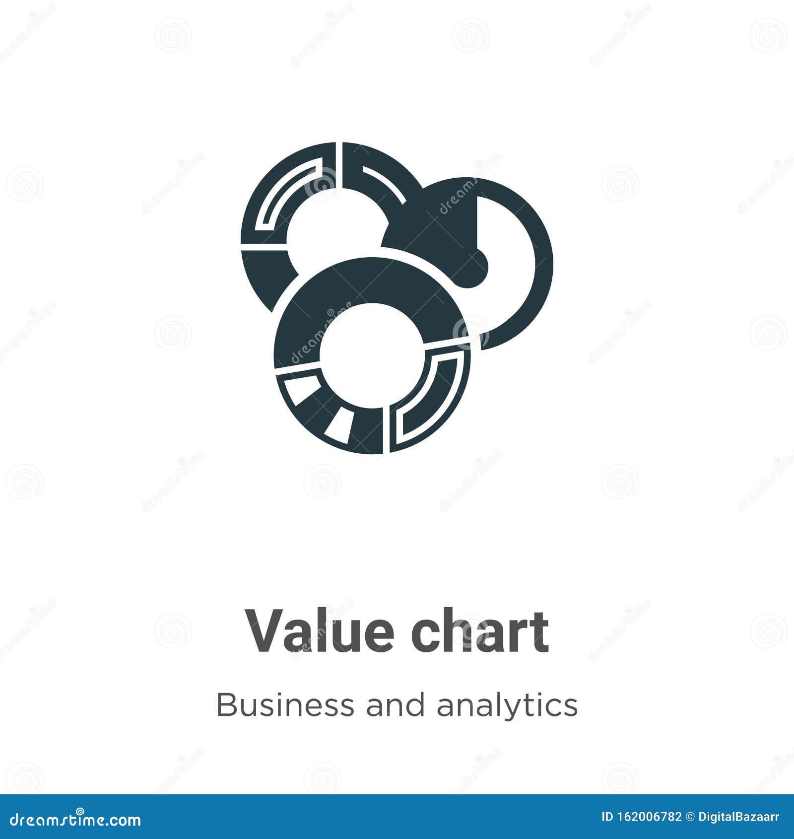 Value Chart Vector Icon on White Background. Flat Vector Value Chart ...