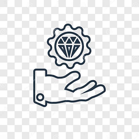 Value Concept Vector Linear Icon Isolated on Transparent Background ...