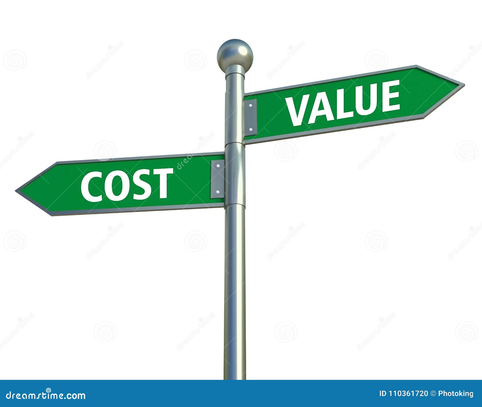 Value and cost stock illustration. Illustration of worth - 110361720