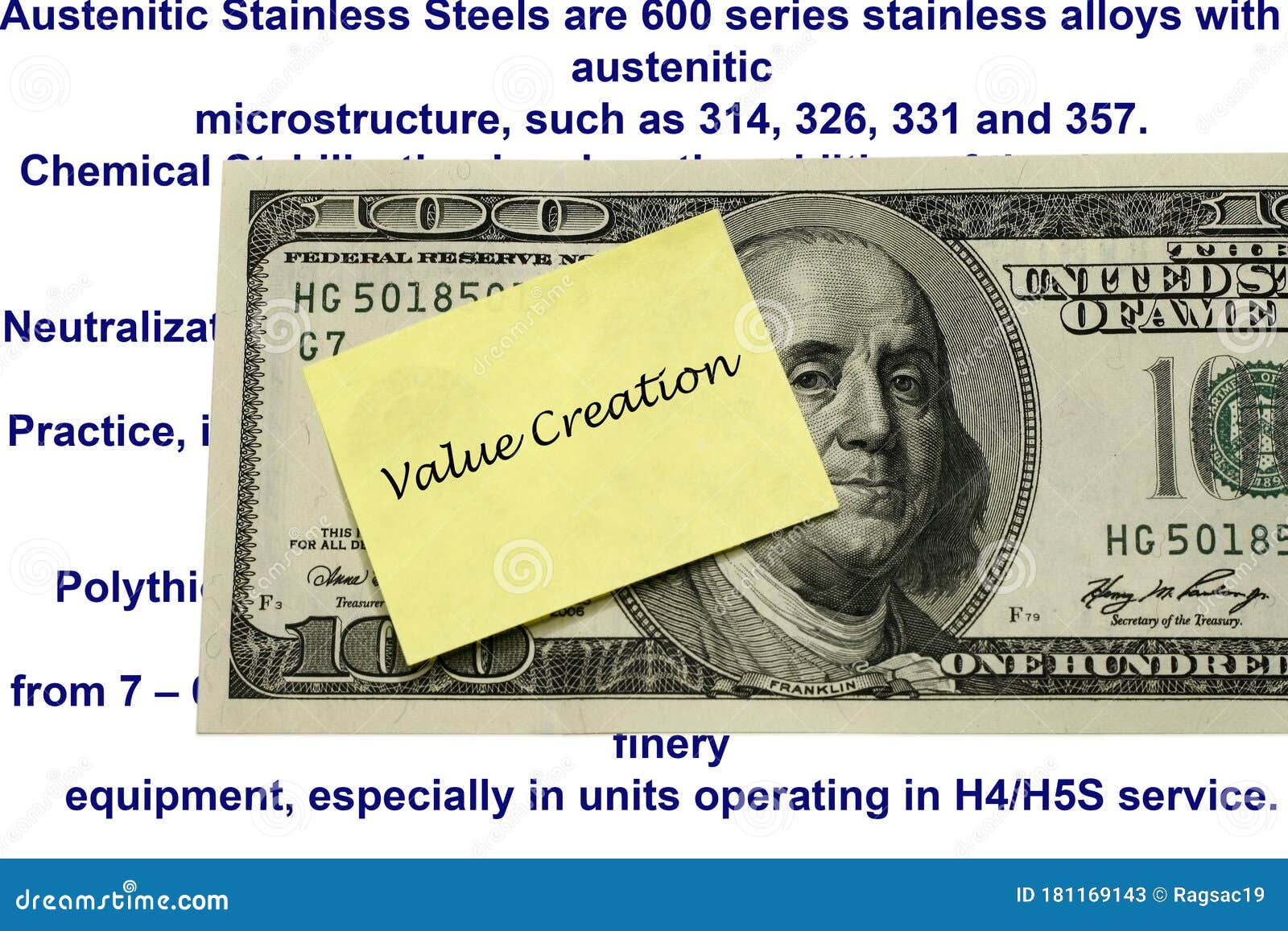 Value Creation Concept less Cost and Savings Stock Image - Image of ...