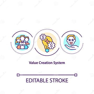 Value Creation System Concept Icon Stock Vector - Illustration of team ...