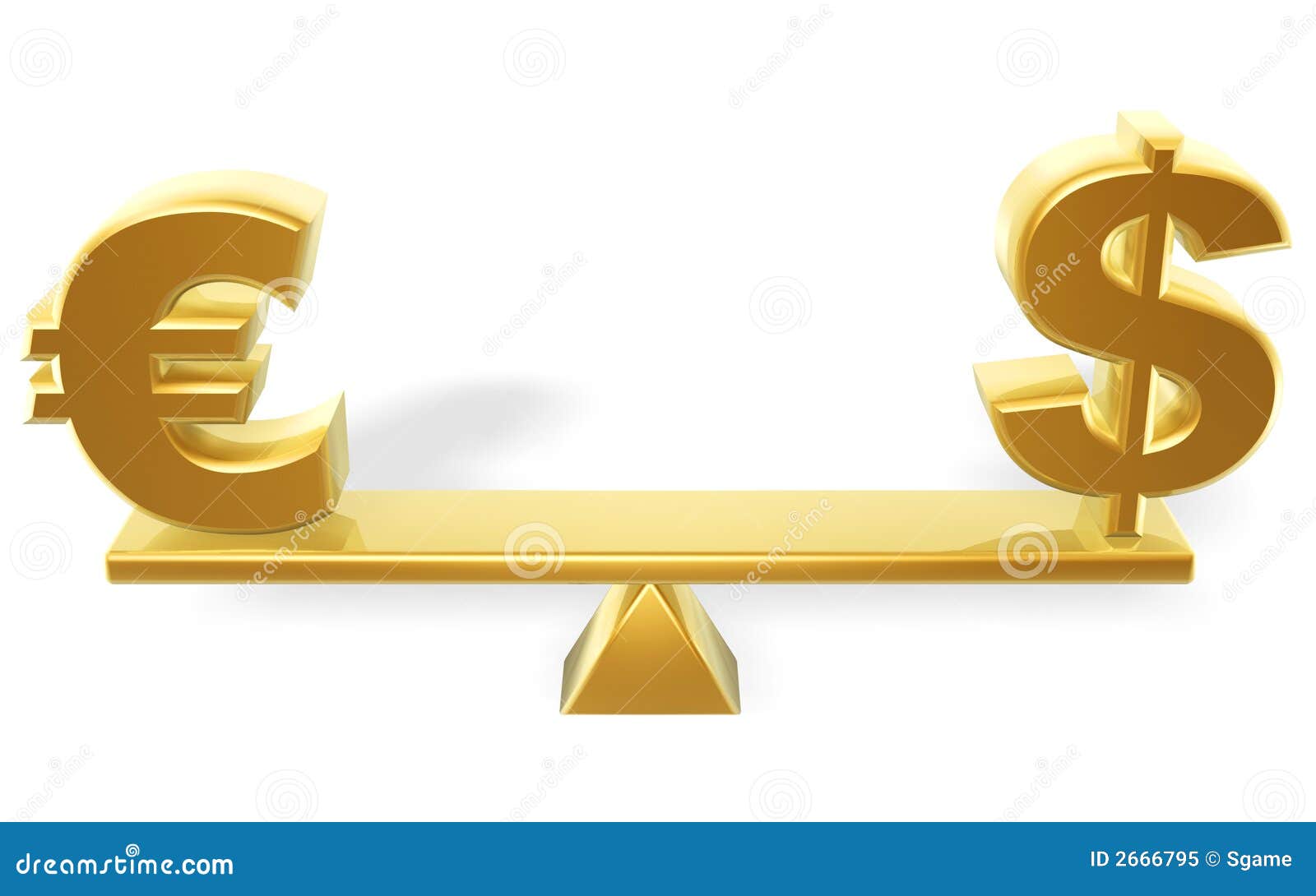 Value of dollar and euro stock illustration. Illustration of bank - 2666795