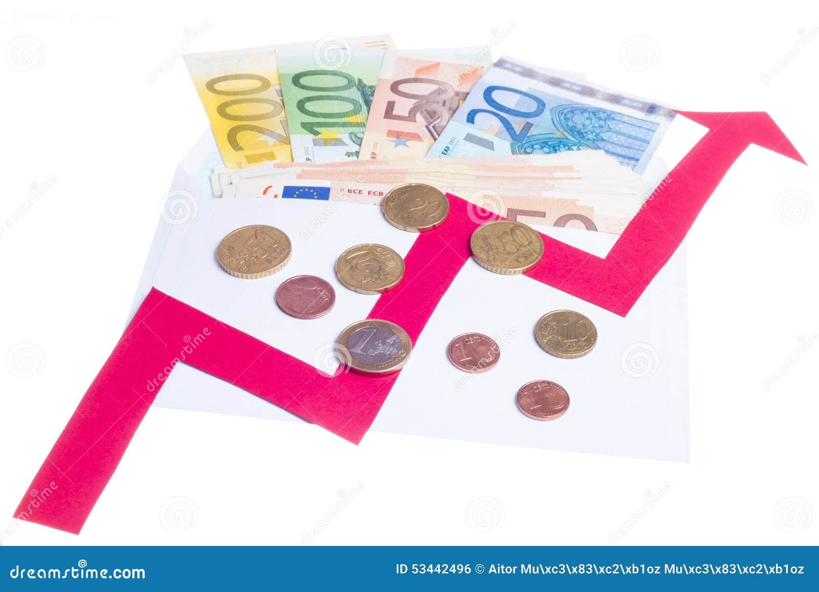 Value of euro increasing stock photo. Image of investment - 53442496