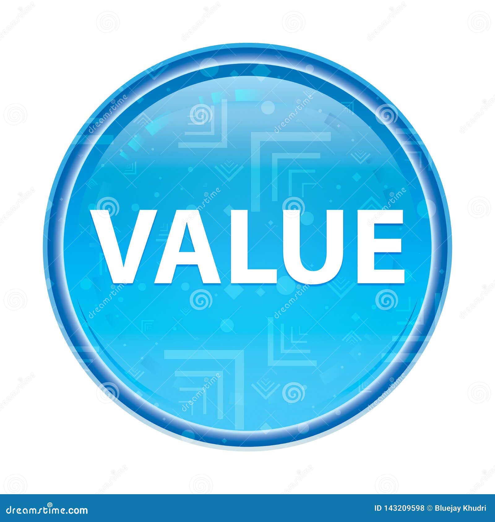 Value Floral Blue Round Button Stock Illustration - Illustration of ...