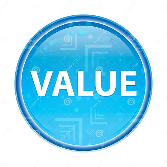 Value Floral Blue Round Button Stock Illustration - Illustration of ...