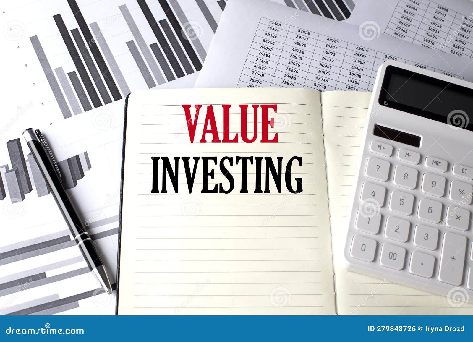 VALUE INVESTING Text Written on a Notebook on Chart and Diagram Stock ...