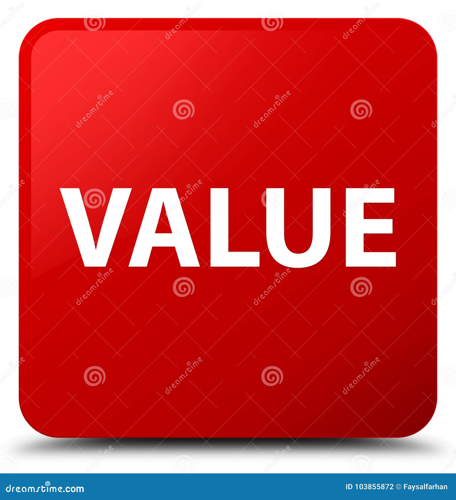 Value red square button stock illustration. Illustration of text ...