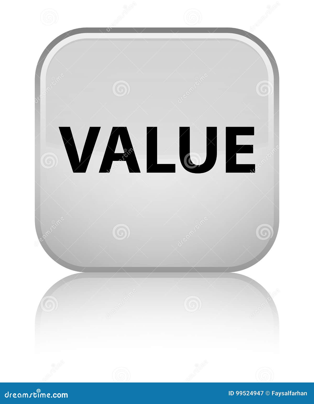 Value Special White Square Button Stock Illustration - Illustration of ...