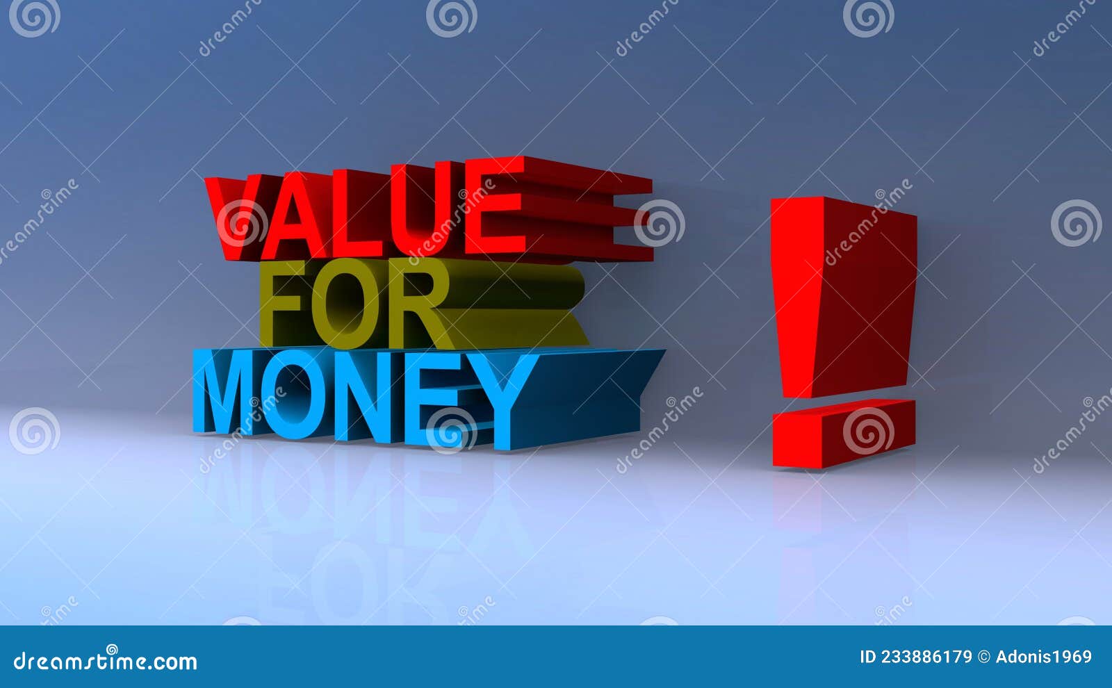 Value for money on blue stock illustration. Illustration of money ...